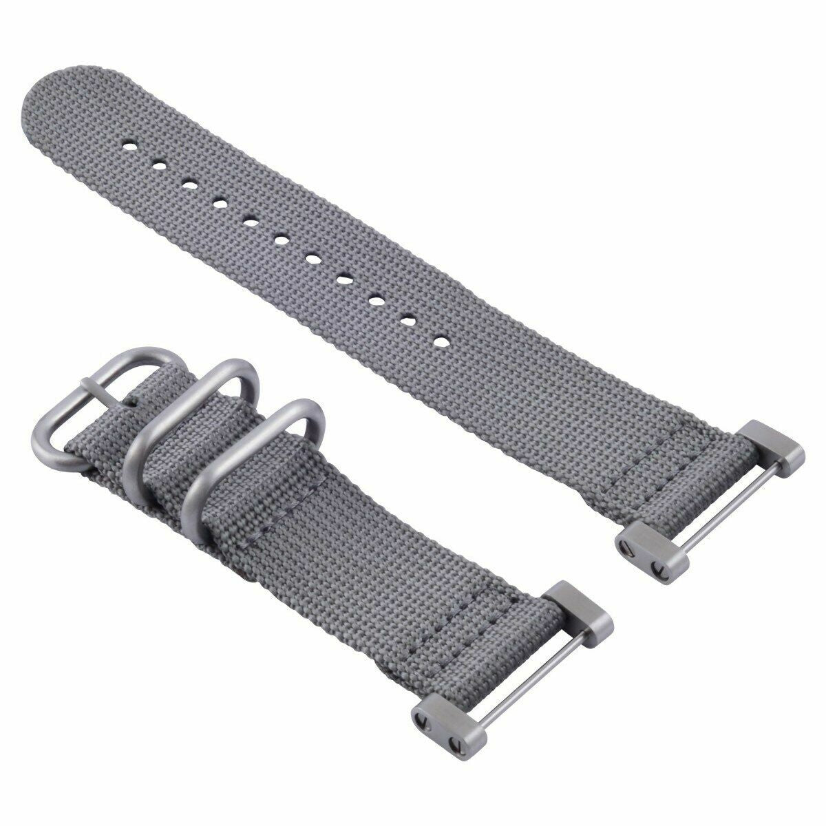 NEW SUUNTO CORE NYLON DIVER WATCH BAND LUGS ADAPTER SET GREY 3 STEEL R
