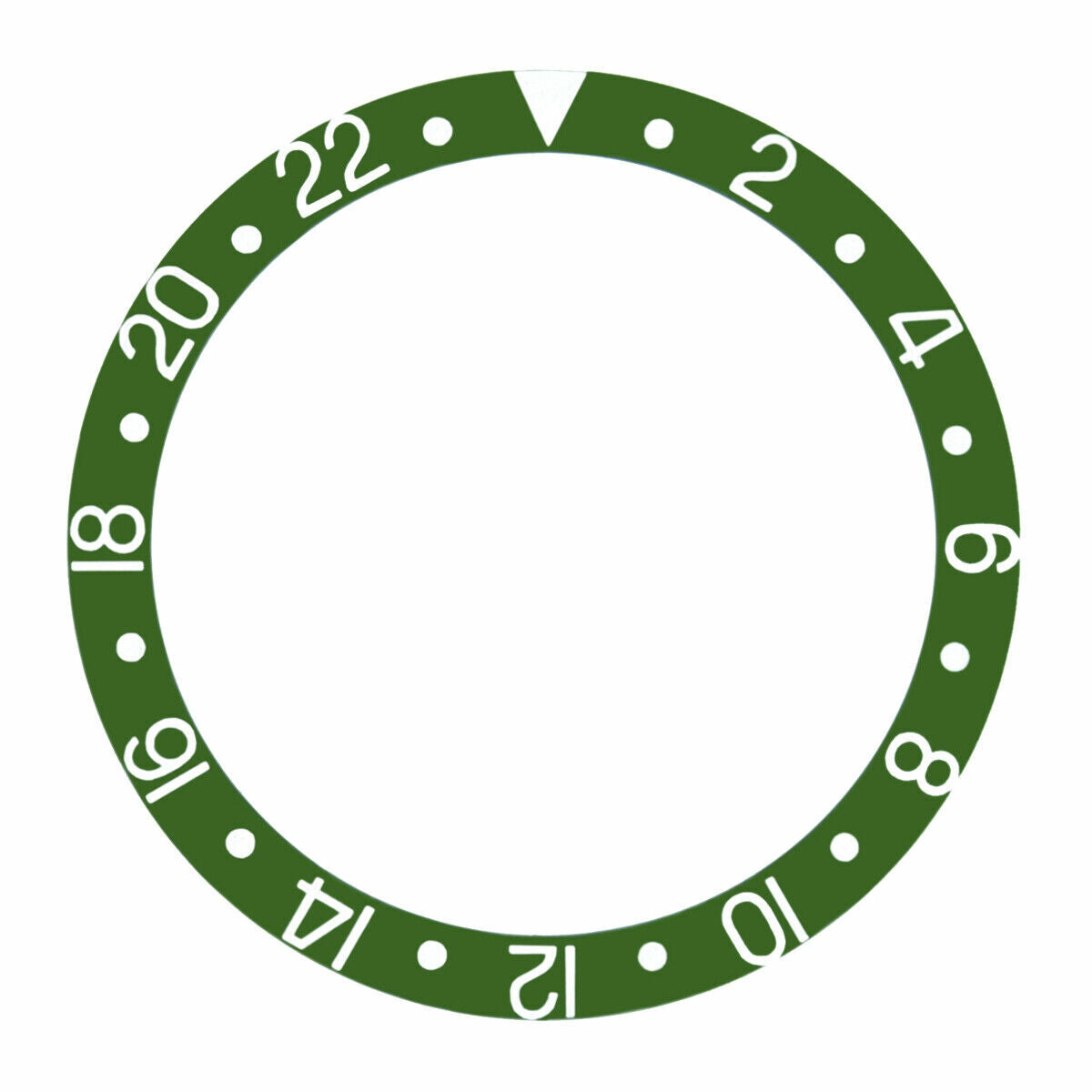 BEZEL INSERT FOR 40MM INVICTA PRO DIVER AUTOMATIC WATCH GREEN WITH SIL