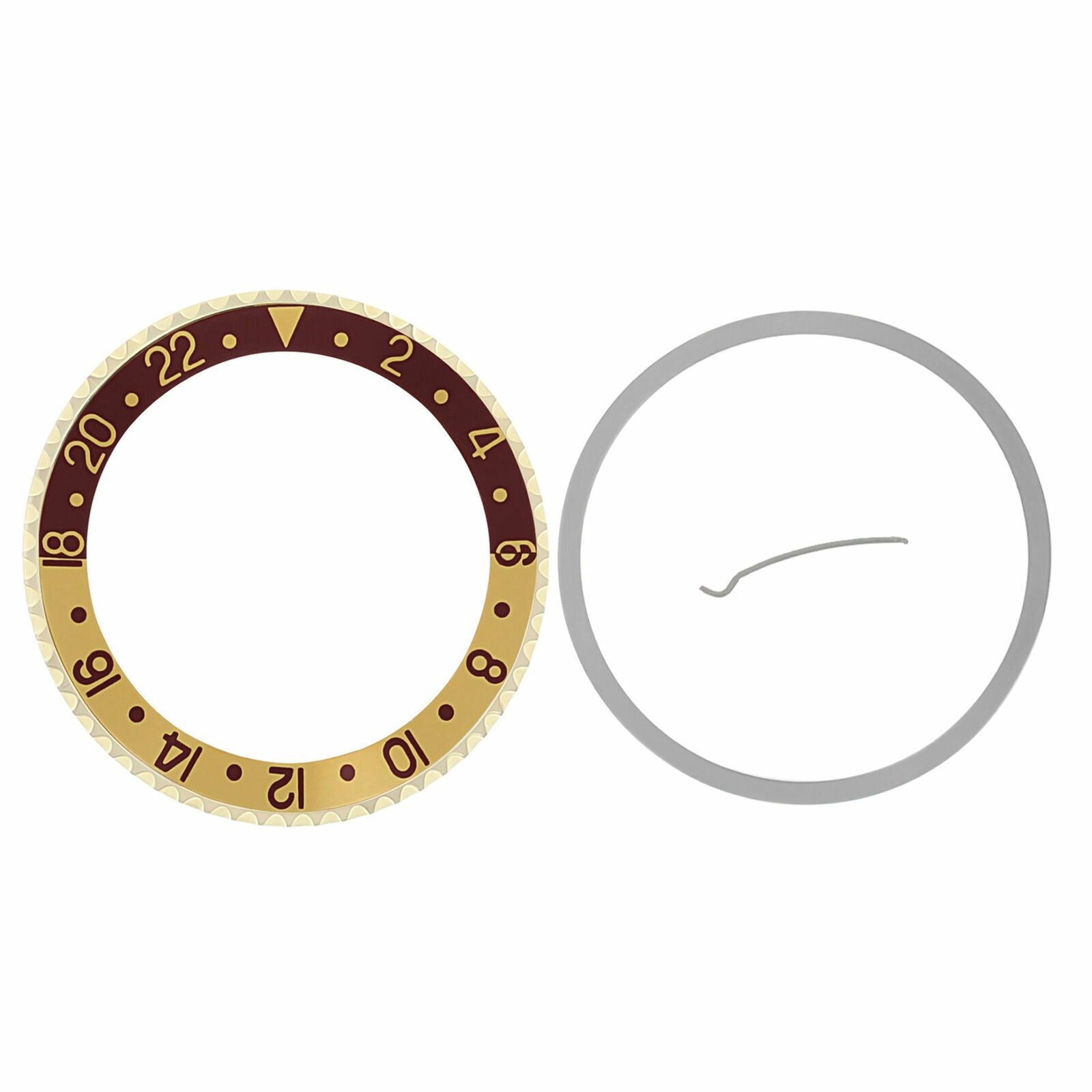 BEZEL & INSERT FOR ROLEX ROOT BEER GMT 18KY REAL GOLD 16713, 16718 BRO
