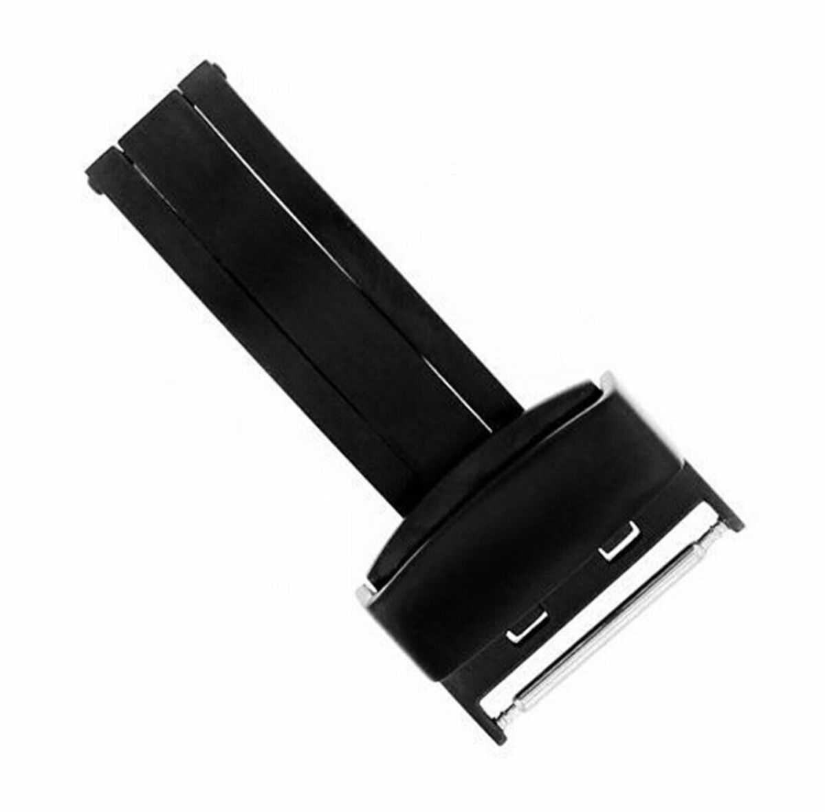 24MM BLACK PVD DEPLOYMENT BUCKLE CLASP FOR LEATHER BAND STRAP TAG HEUE